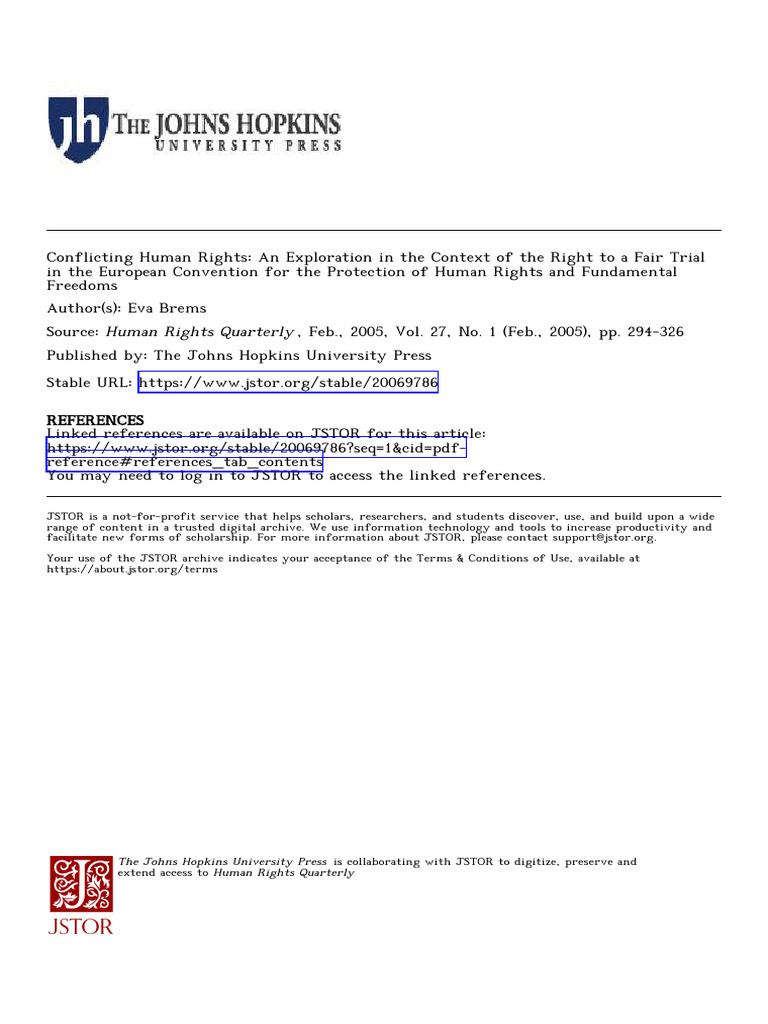 Conflicting Human Rights An Exploration in The Context of The Right To ...