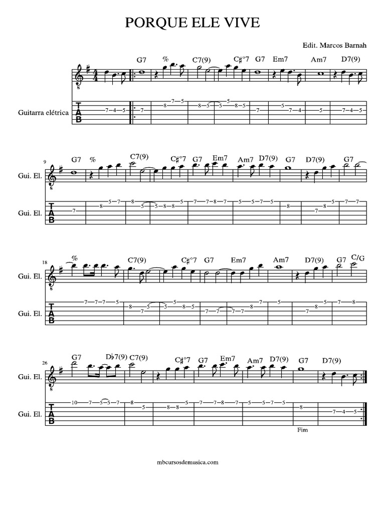 Porque Ele Vive Tab | PDF