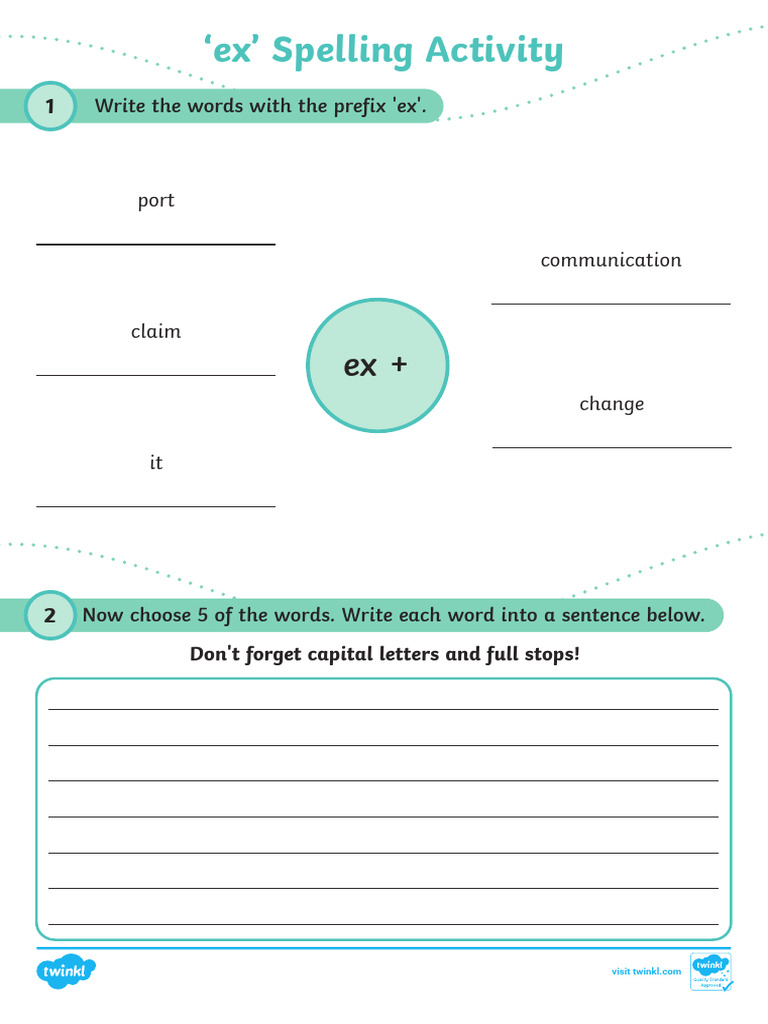 Ex - Prefix Spelling Activity | PDF
