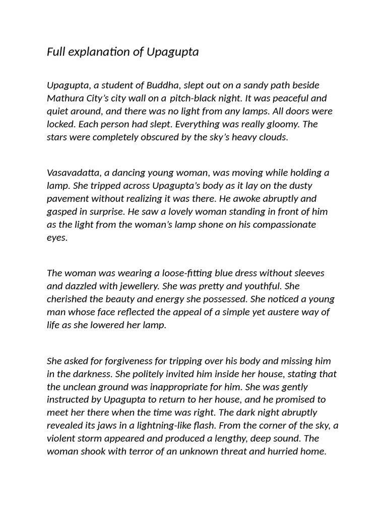 Full Explanation of Upagupta | PDF