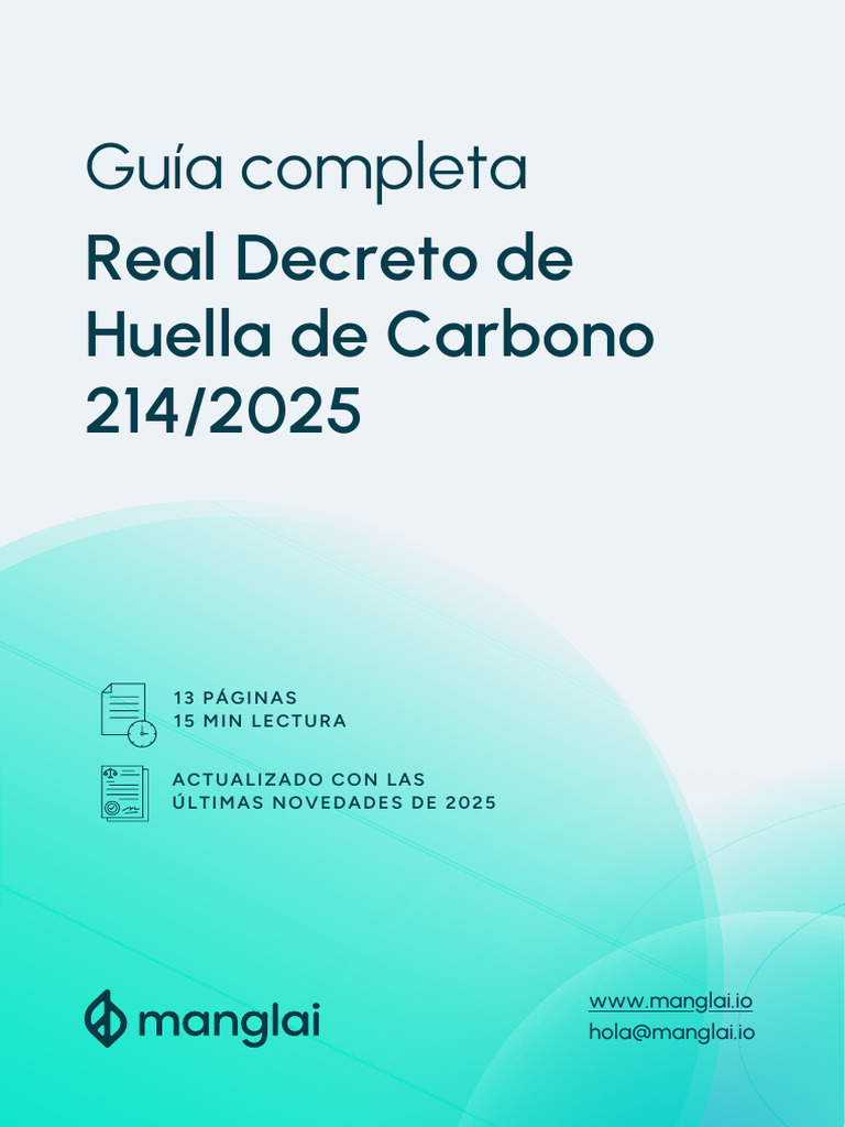 Guia completa - Real Decreto de Huella de Carbono 2142025 | PDF ...