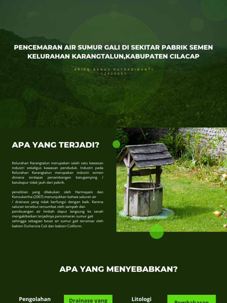 Pencemaran Air Sumur Gali | PDF