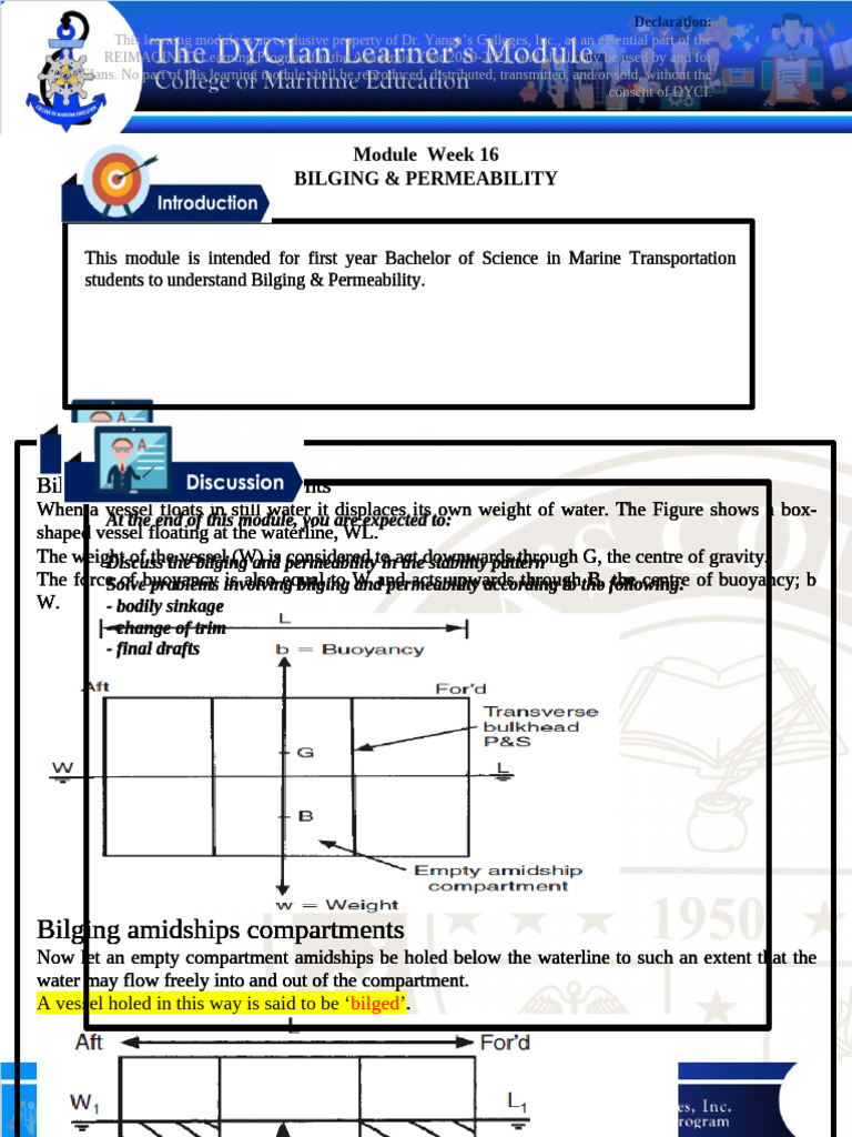 Understanding Bilging and Permeability | PDF | Buoyancy | Ships