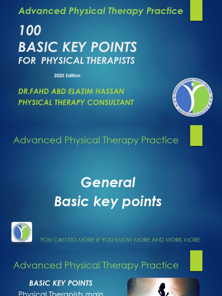 Key Points for Effective Physical Therapy | PDF | Vertebral Column | Knee