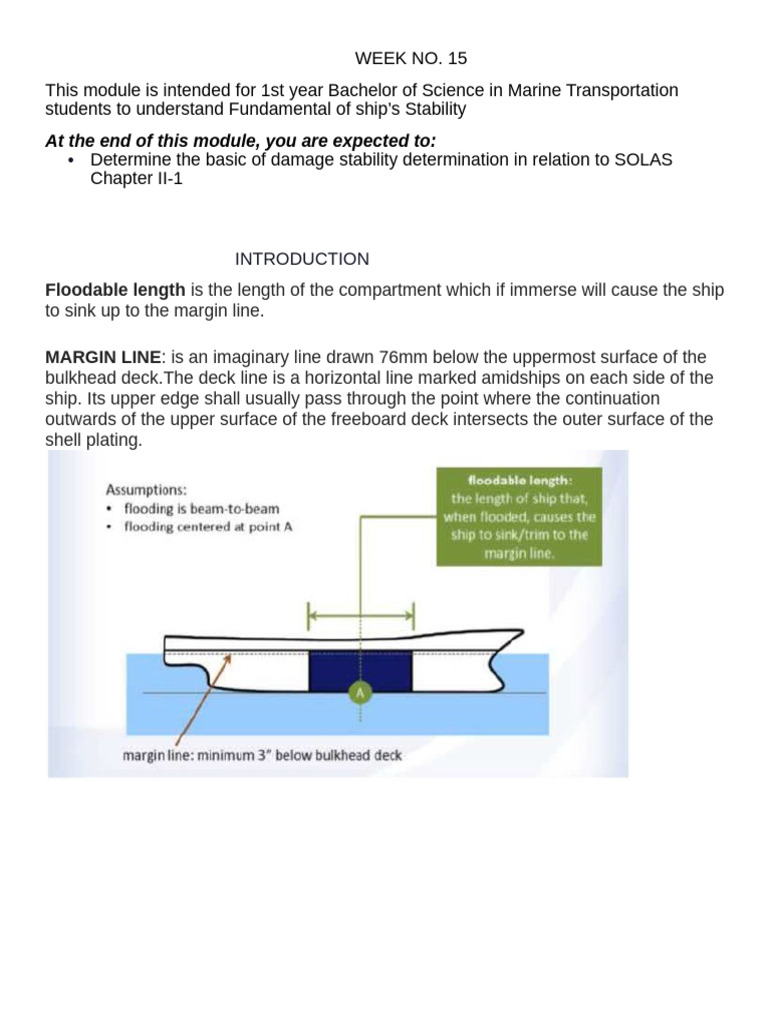 Sssseam 2 Module WK 15 DAMAGED STABILITY | PDF | Watercraft | Shipping