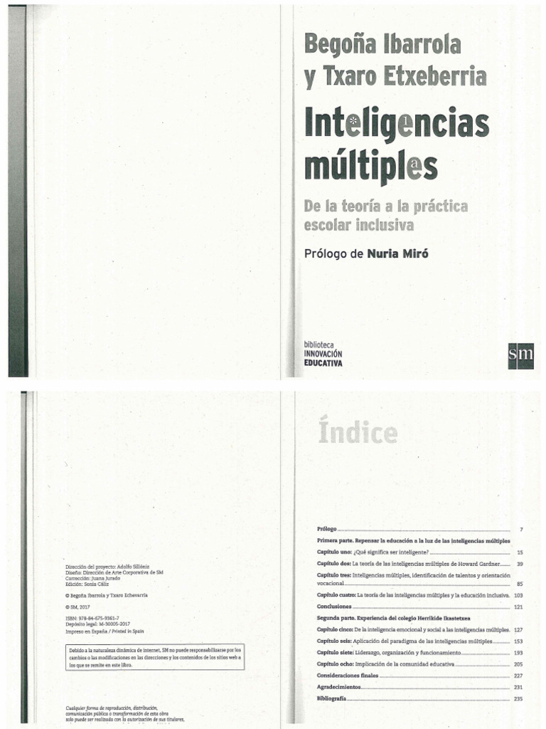 Libro Inteligencias Múltiples | PDF