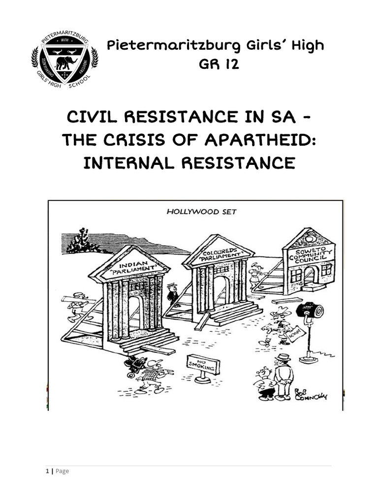GR 12 Notes - Crisis of Apartheid - INTERNAL RESISTANCE | PDF ...