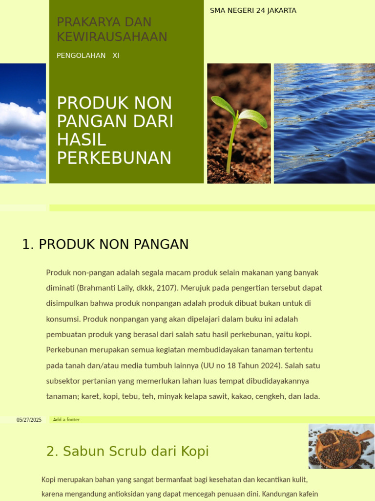 Produk Non Pangan dari Perkebunan | PDF