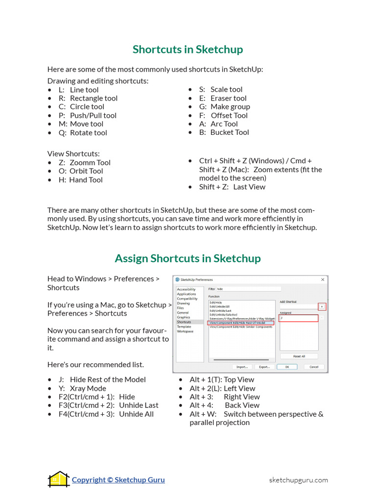 017 30-Shortcuts-in-Sketchup | PDF