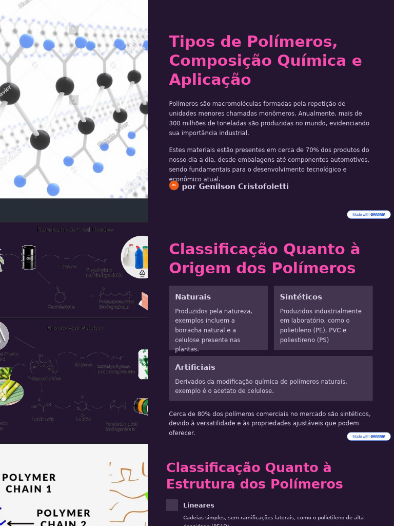 Tipos de Polimeros Composicao Quimica e Aplicacao | PDF | Polietileno ...