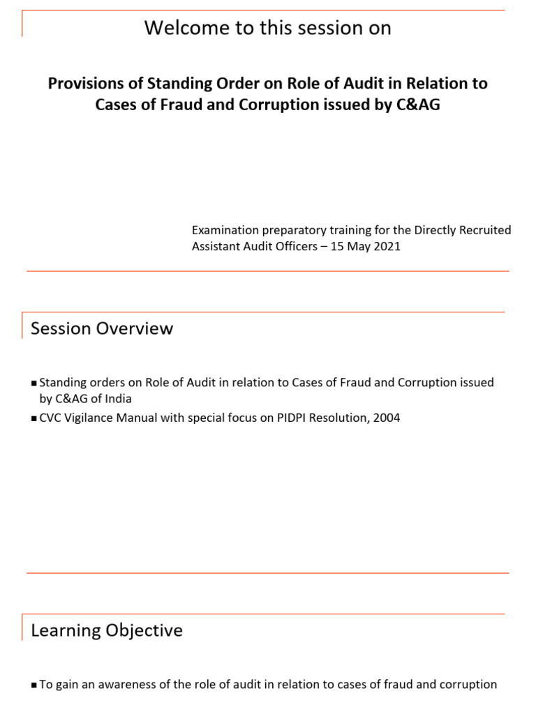 Audit's Role in Fraud and Corruption | PDF | Audit | Fraud