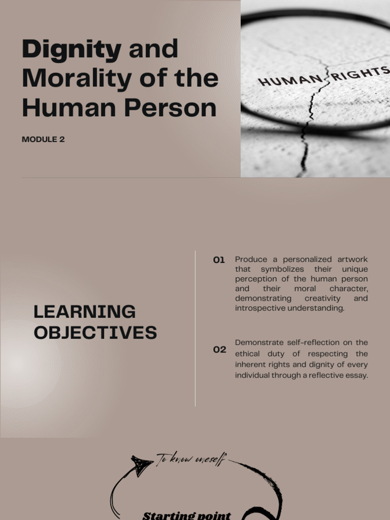 Symbolizing Human Dignity and Morality | PDF | Morality | Thought