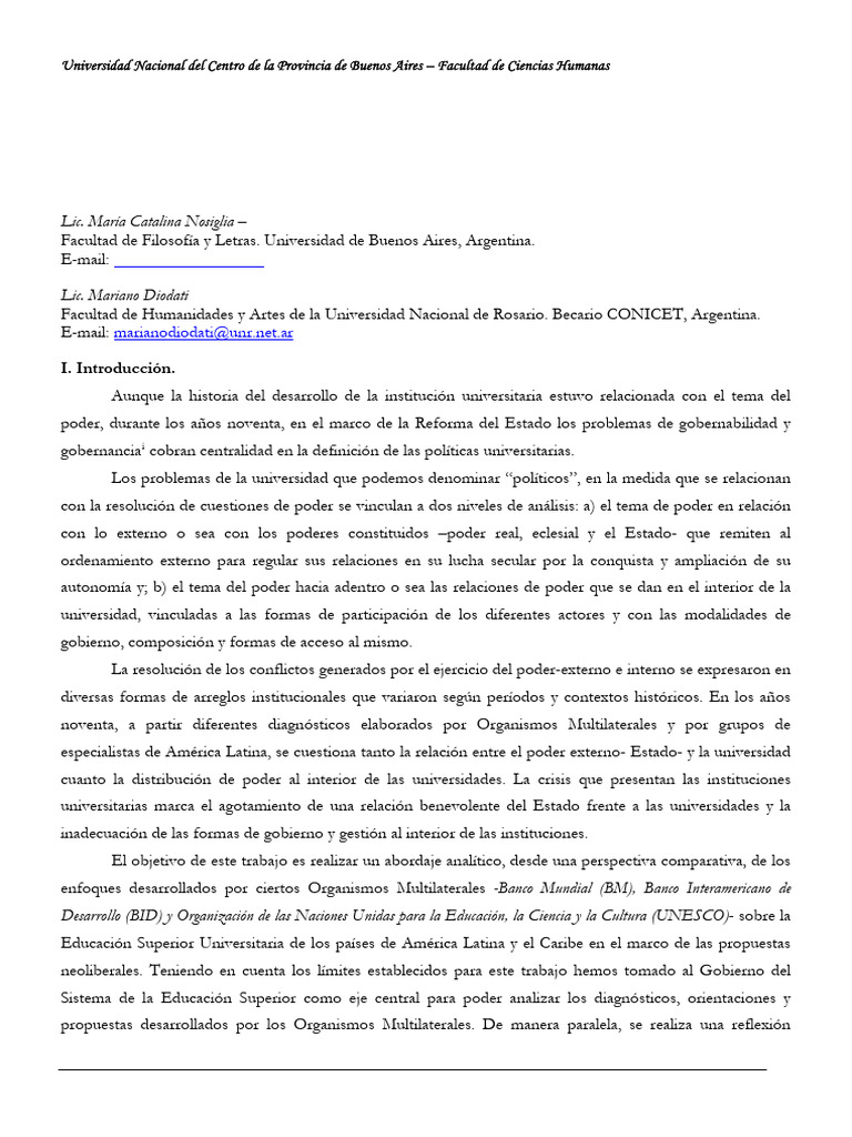 Nosiglia Diodati | PDF | Institución | Estado (política)