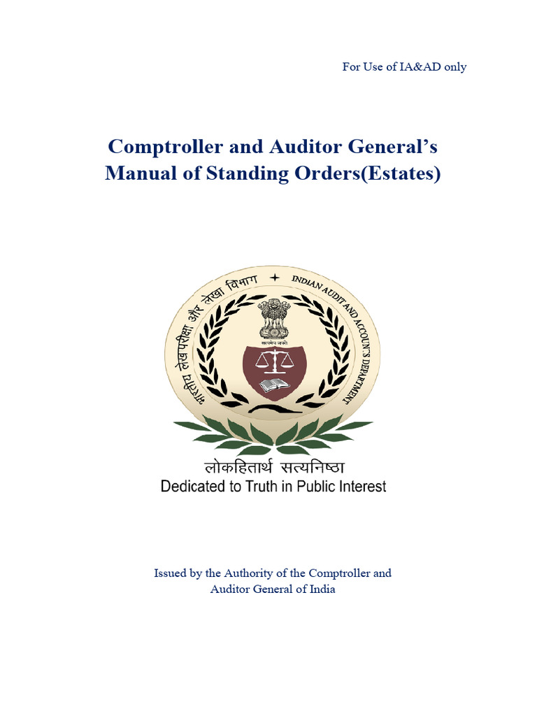 CAG Manual for Estate Management | PDF | Emergency Management | Audit