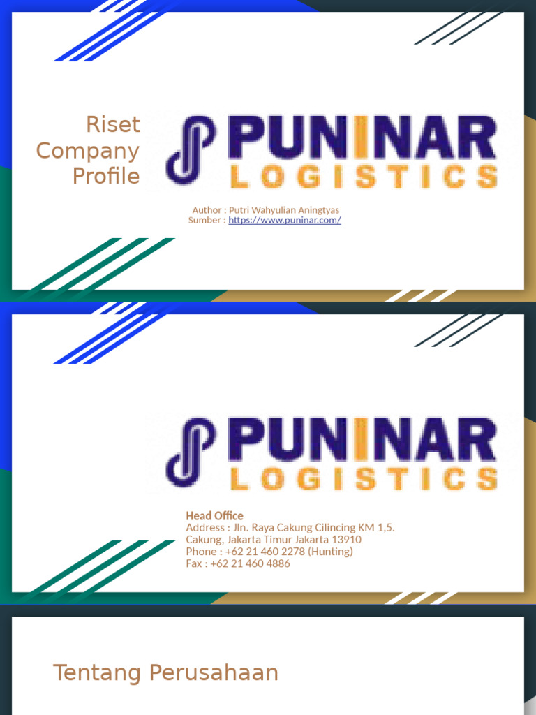 Profil Perusahaan Puninar Logistics | PDF
