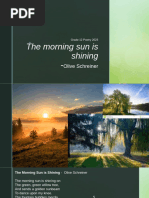 The Morning Sun Is Shining-Olive-Schreiner | PDF | Poetry | Grief