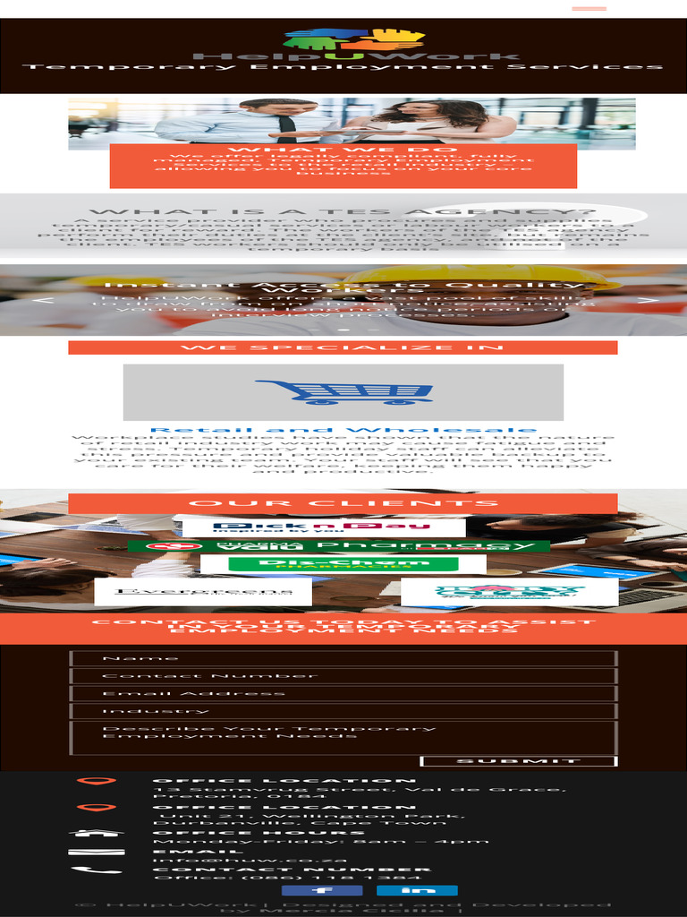 HelpUWork Temporary Employment Services | PDF