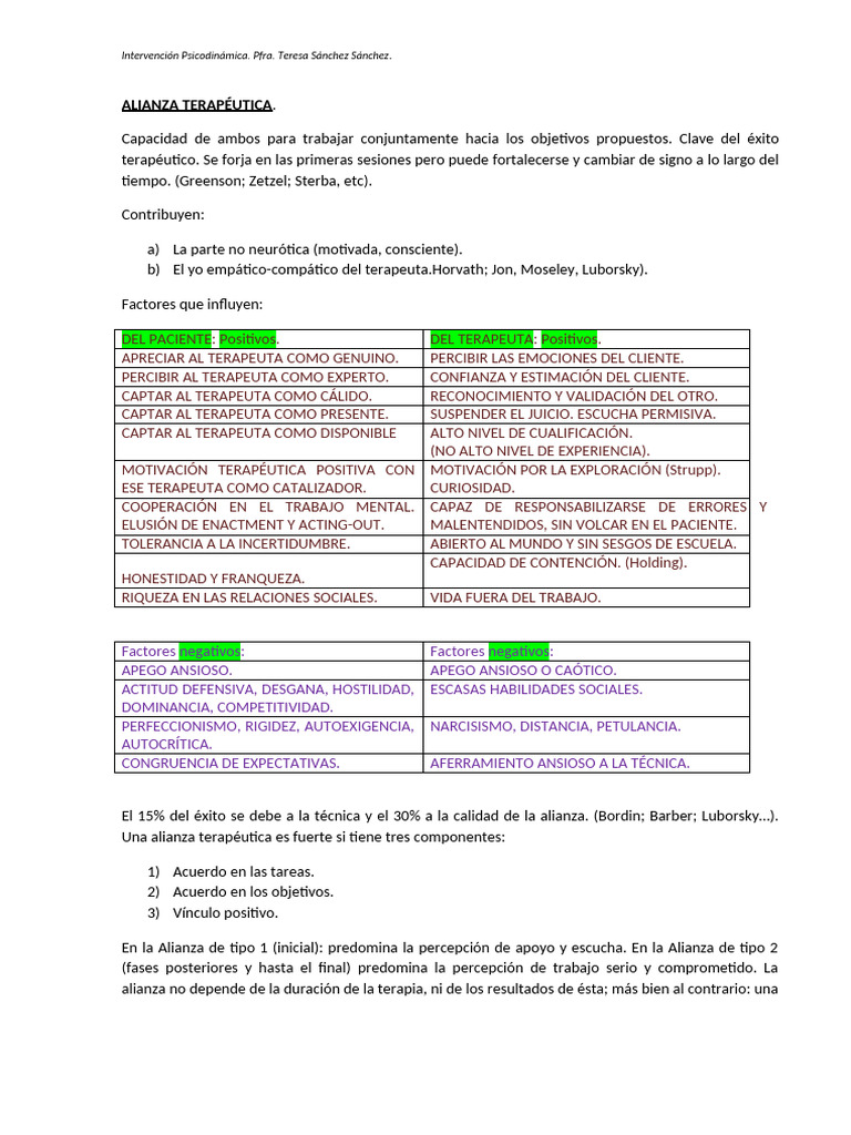 Alianza Terapã Utica | PDF | Cognición | Psicología Social