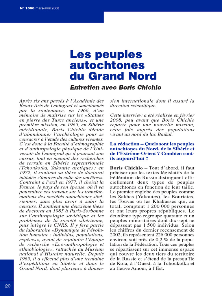 Peuples autochtones du Grand Nord | PDF