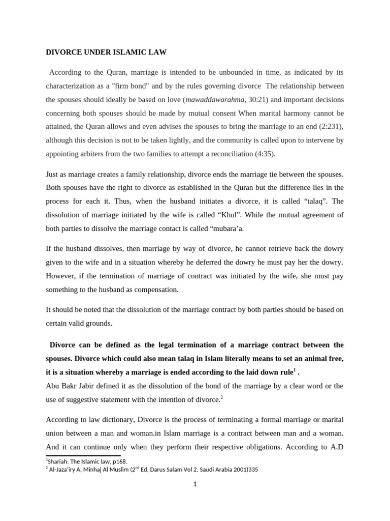 Divorce Under Islamic Law | PDF | Hadith | Marriage
