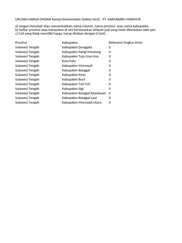 Template Harga Produk Rompi Keselamatan (Safety Vest) - PT. KARYABARU ...