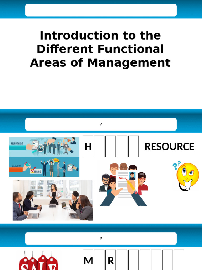 Chapter 8 Into To The Different Funcional Areas of Management | PDF ...
