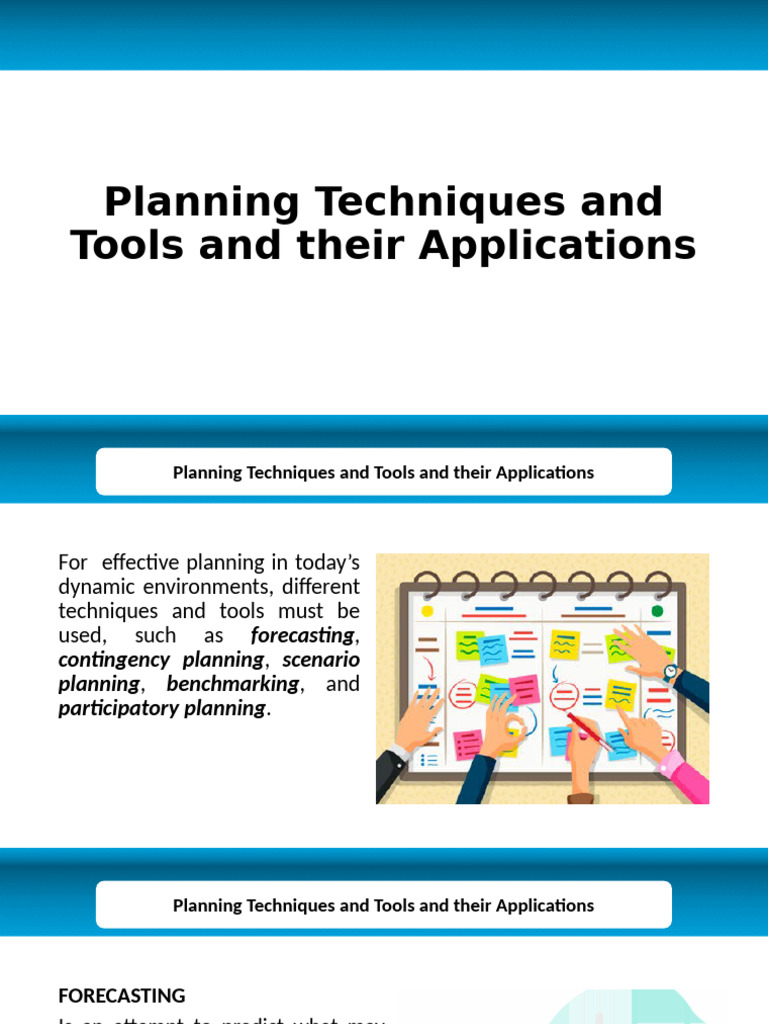 Effective Planning Techniques & Tools | PDF | Forecasting | Economies