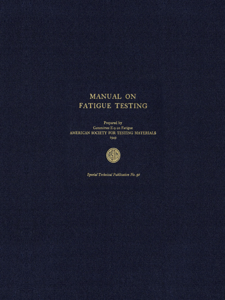 STP 9-I-1957 | PDF | Fatigue (Material) | Strength Of Materials