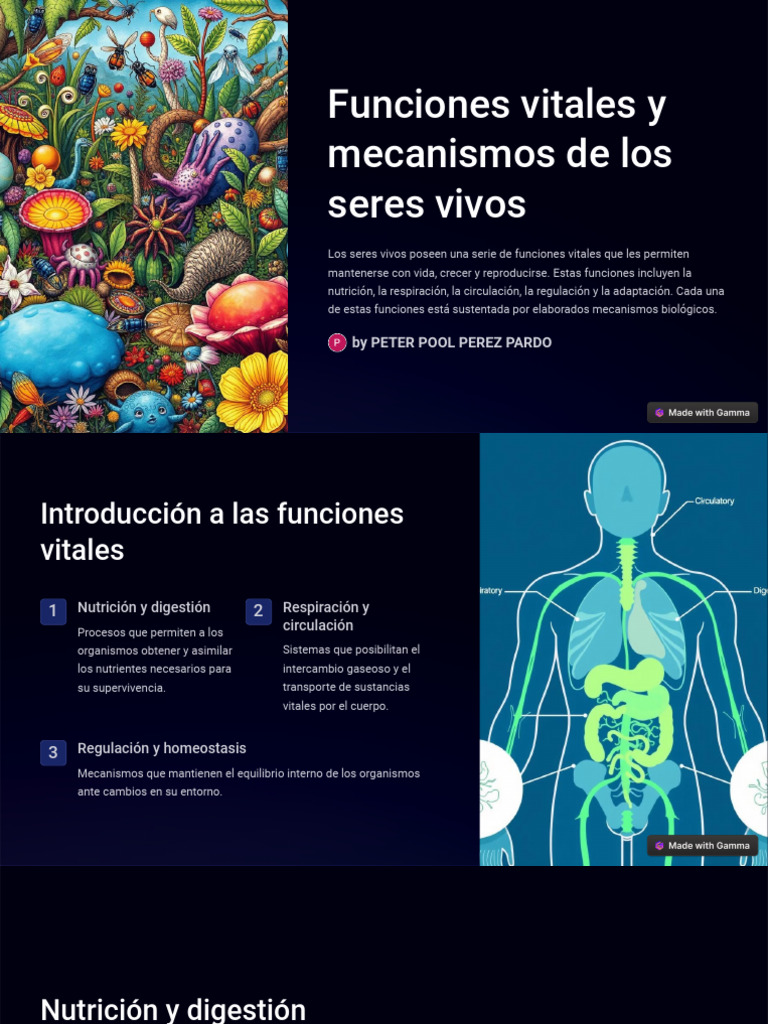 Funciones Vitales y Mecanismos de Los Seres Vivos | PDF | Organismos ...