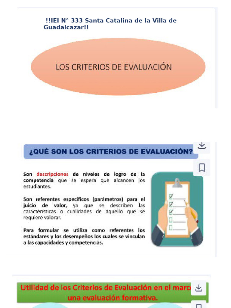 Criterios de Evaluacion | PDF