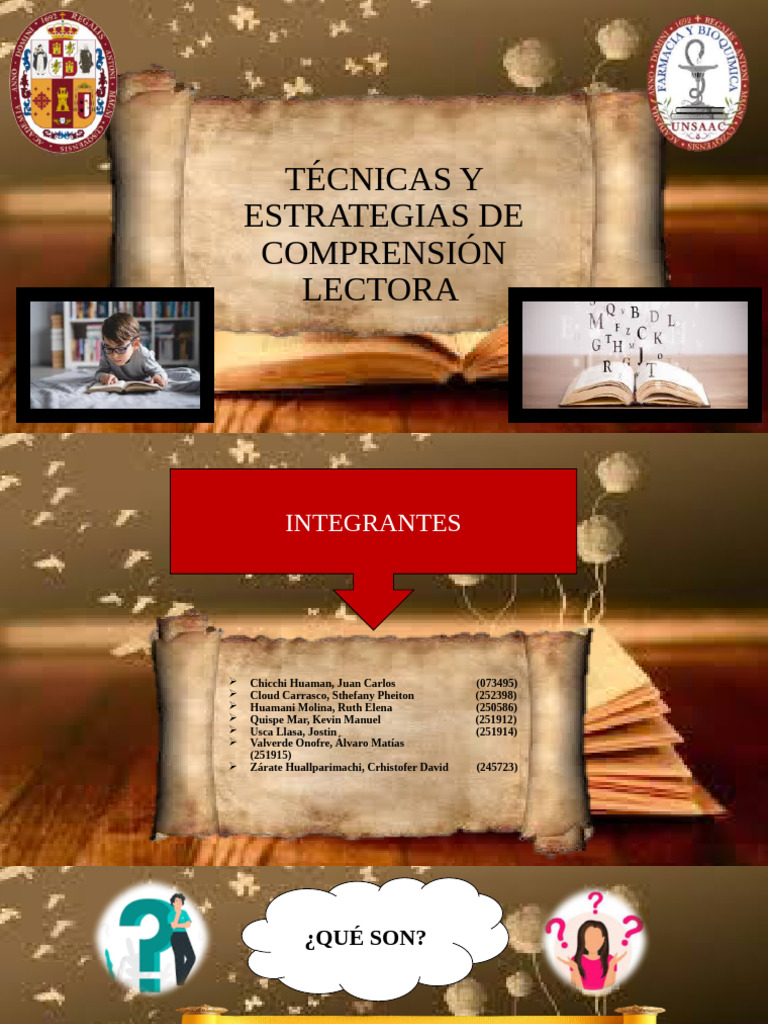 Técnicas y Estrategias de Comprensión Lectora | PDF | Fotosíntesis ...