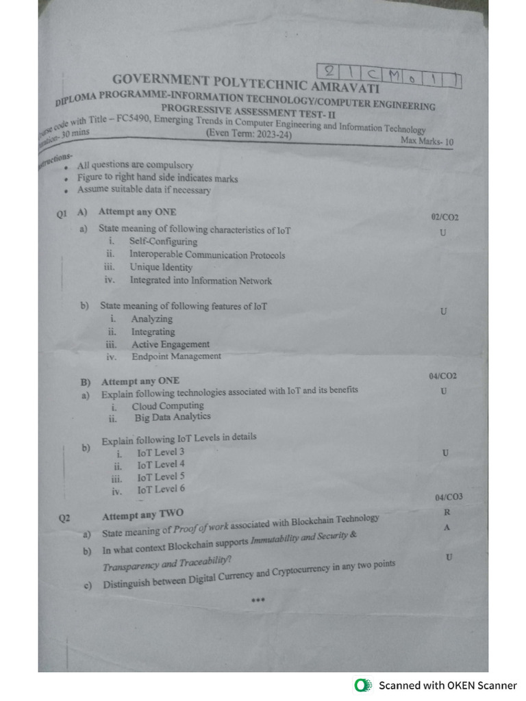 6th sem papers | PDF