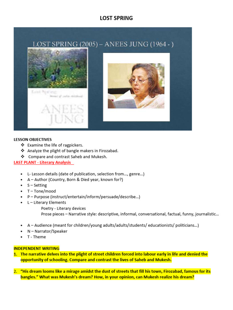 Microsoft Word - LOST SPRING NOTES | PDF