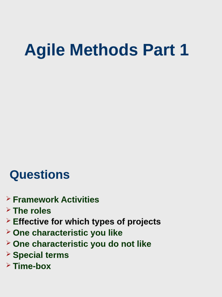 Overview of Agile Methods: Scrum & XP | PDF | Scrum (Software ...