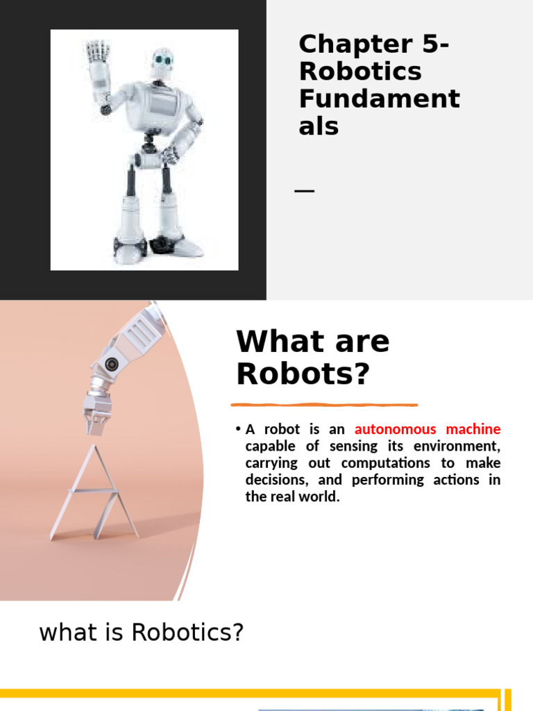 Chapter 5- Robotics Fundamentals | PDF | Actuator | Electric Motor