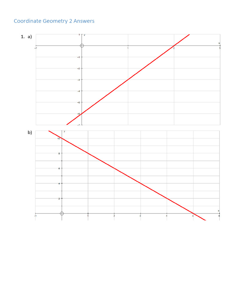 HA Coordinate Geometry 2 Answers | PDF
