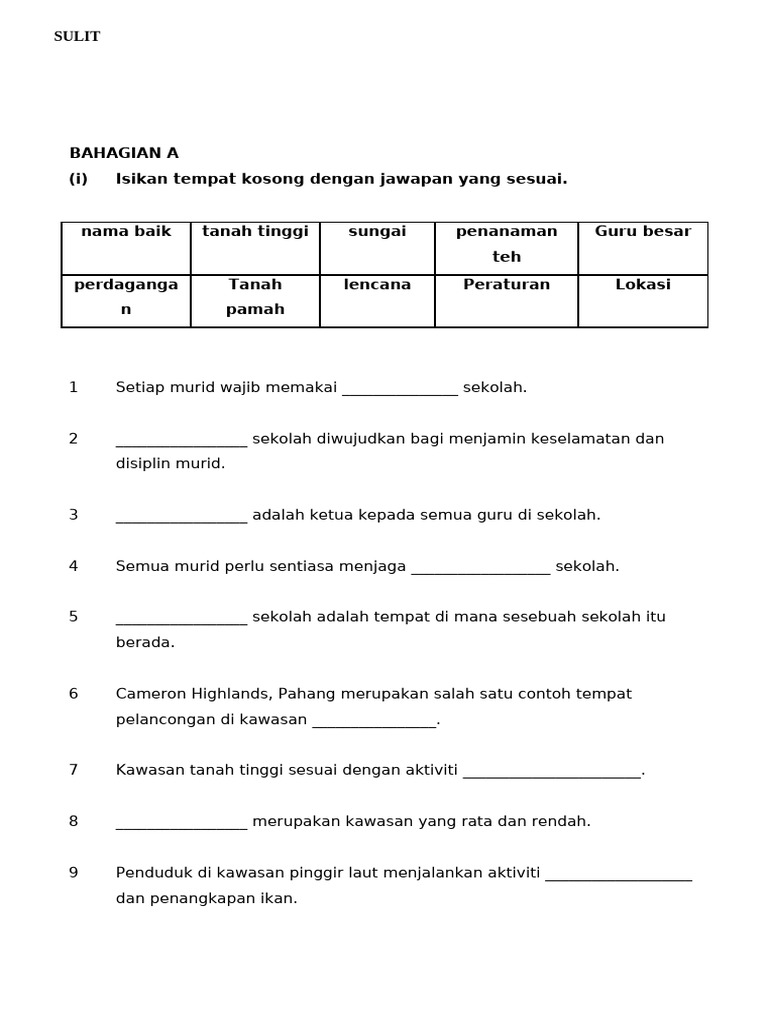 Latihan Sej t4 Bah02 | PDF