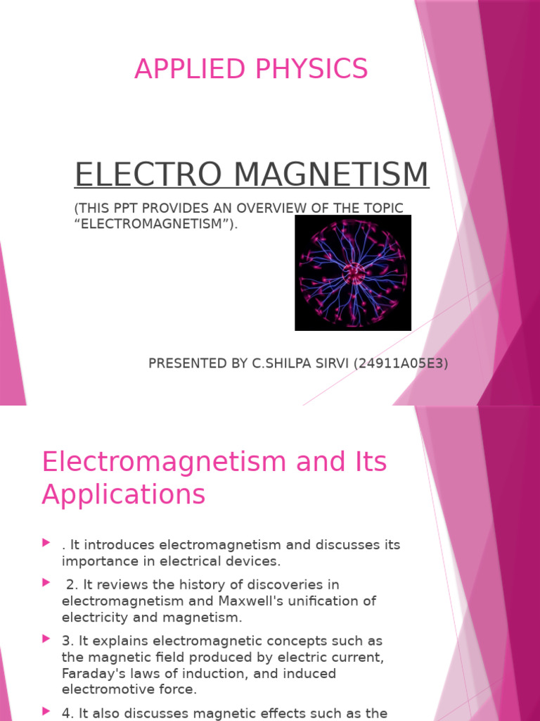 .Trashed 1749369320 Electromagnetism Presentation | PDF | Electromagnetism | Electromagnetic ...