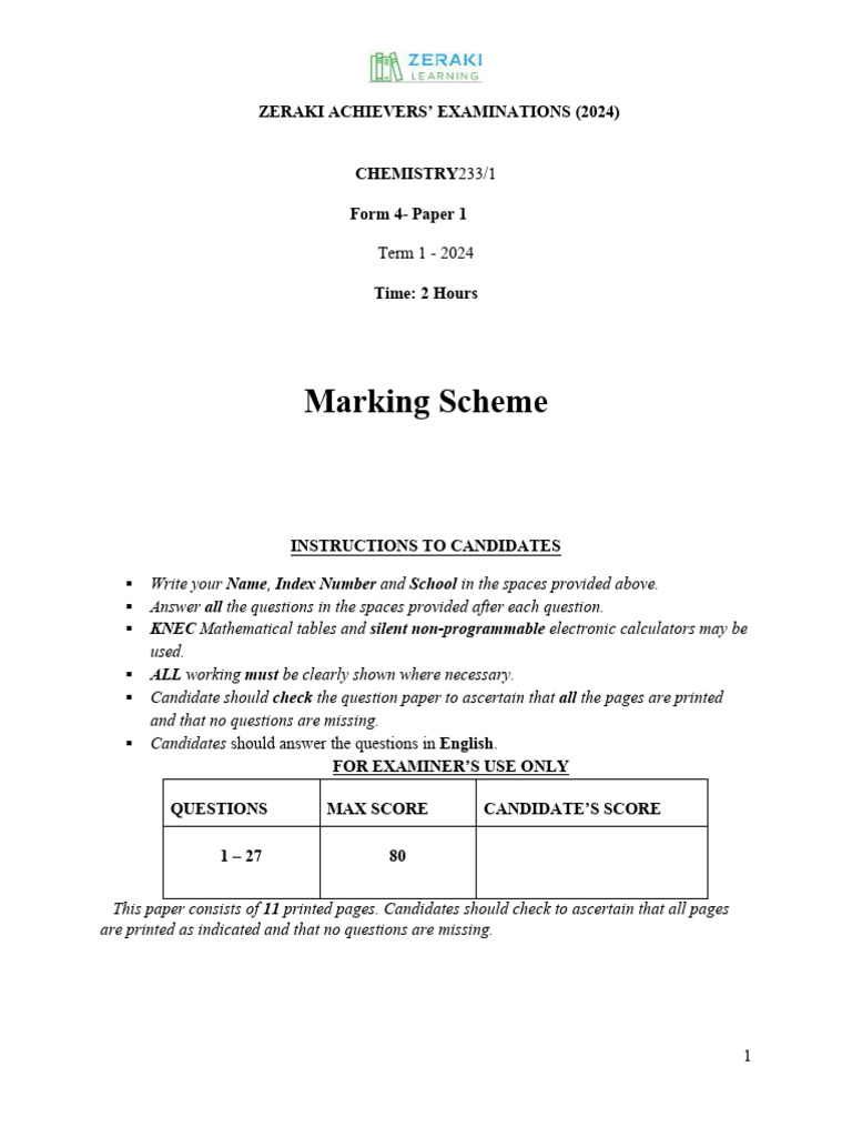 Chemistry - Paper 1 - Konami | PDF | Solubility | Distillation