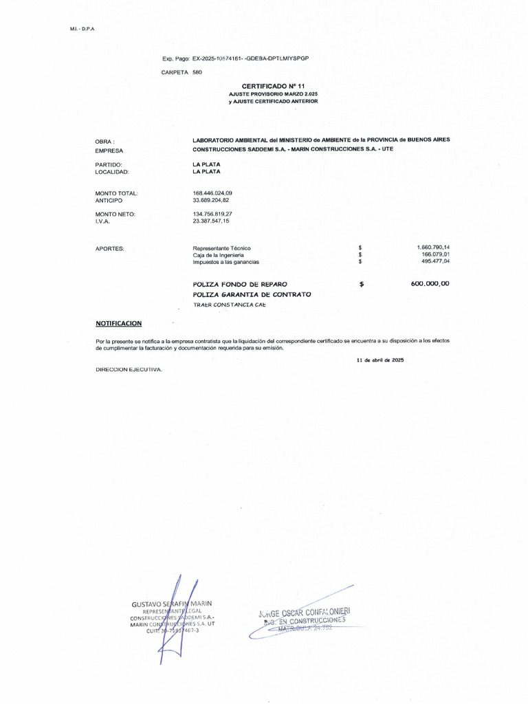 Recibo de Pago CAAITBA 2025 | PDF