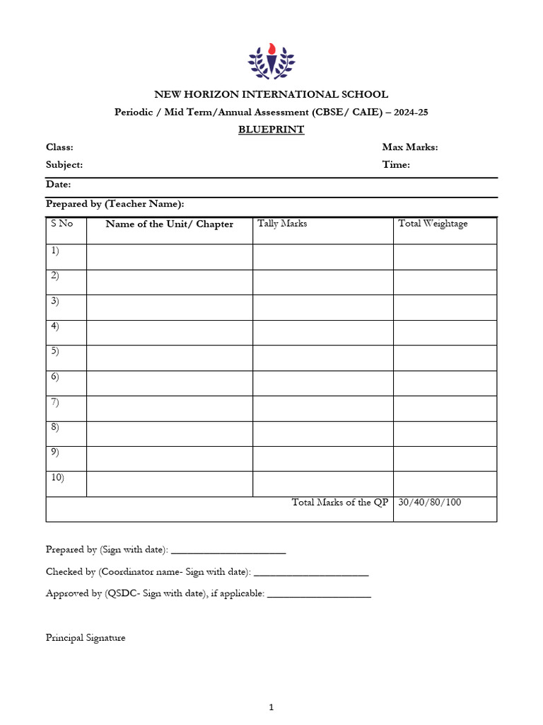 General Blueprint Template | PDF