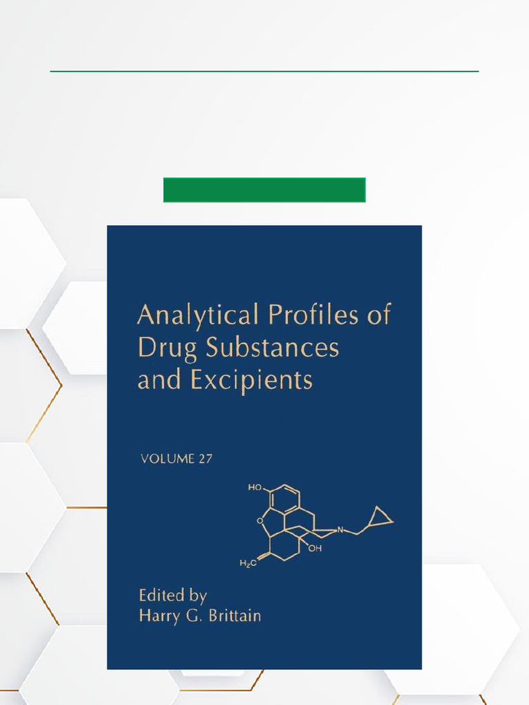 Drug Substances and Excipients Profiles | PDF | Spectroscopy | Chemistry