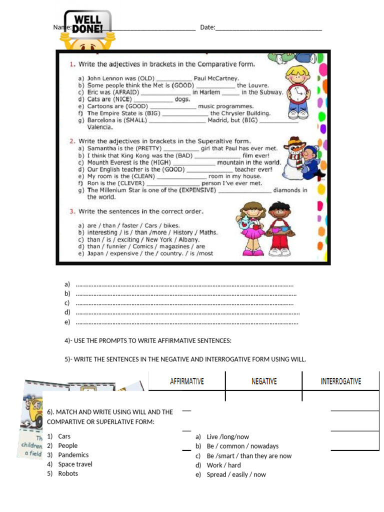 Test Comp Sup Should Going To Phrasal Verbs Present Simple | PDF