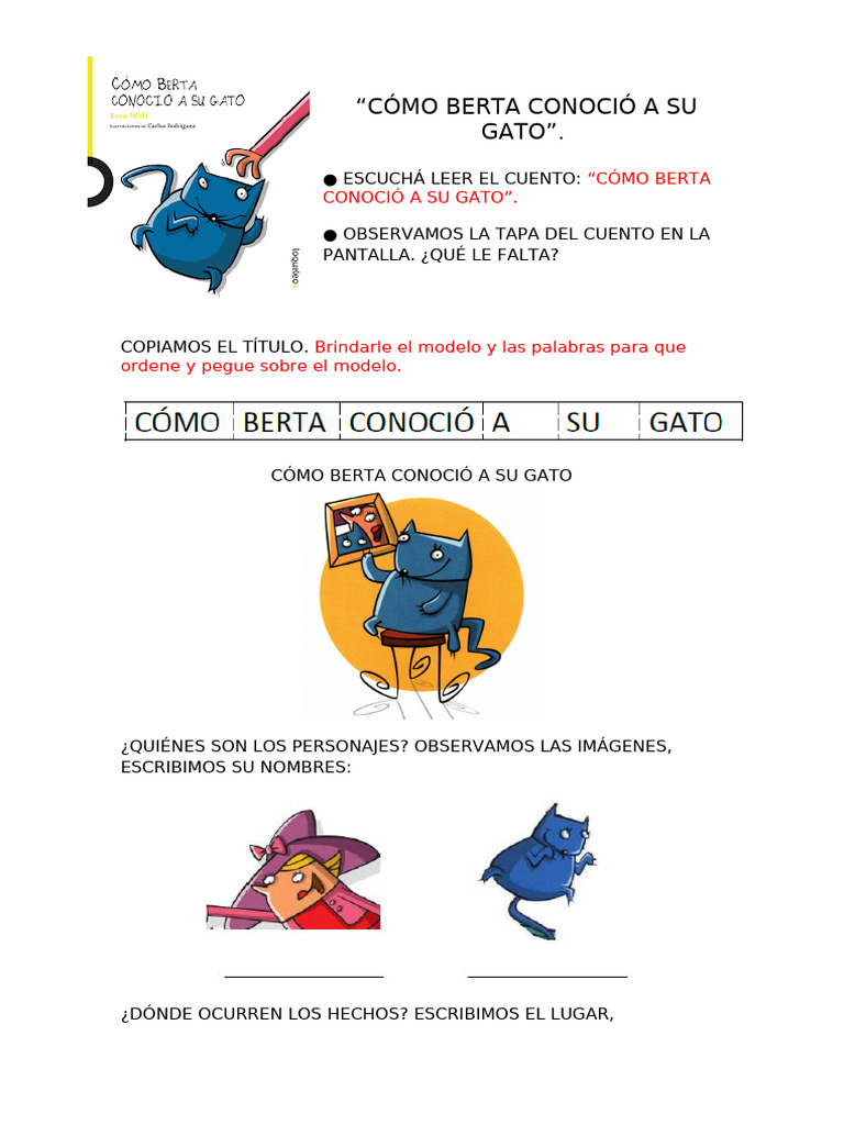 Berta y su gato: un cuento interactivo | PDF