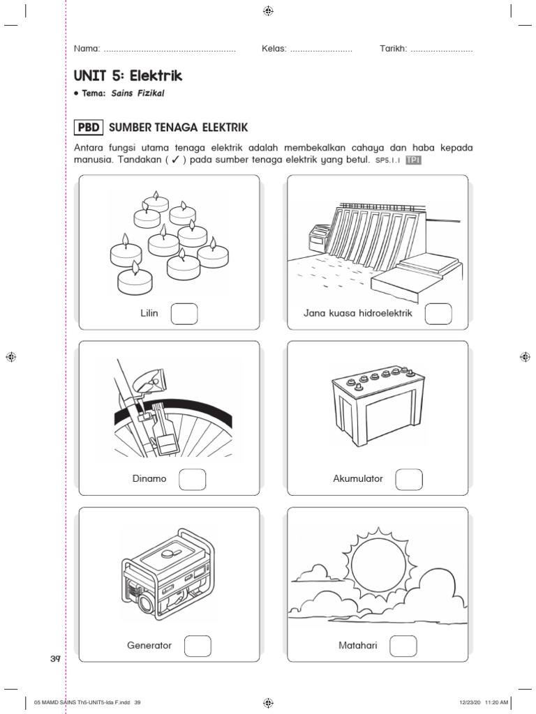 Sains Tahun 5 Unit 5 | PDF