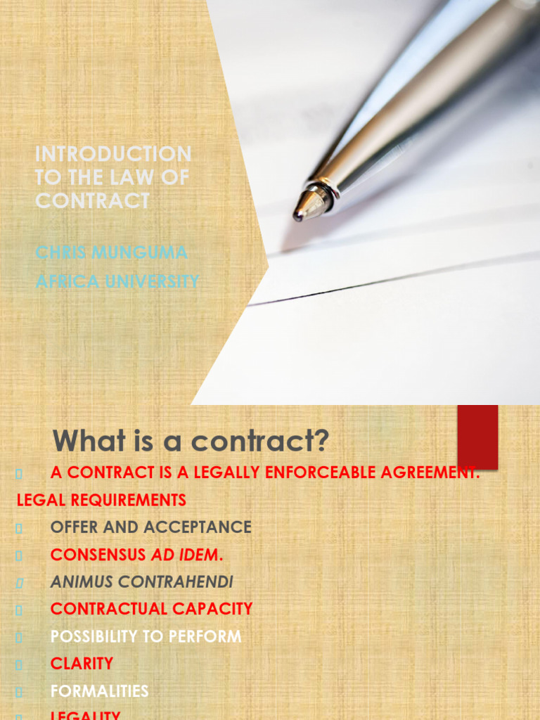 Introduction To The Law of Contract | PDF | Business Law | Jurisprudence
