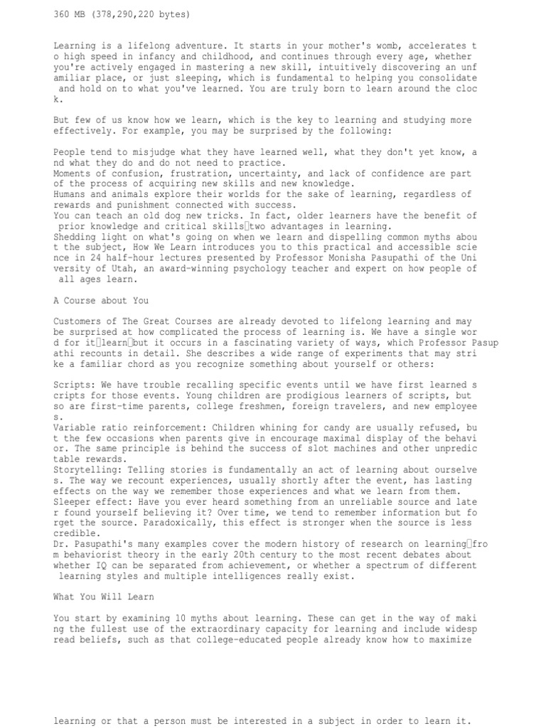 How We Learn | PDF | Motivation | Motivational