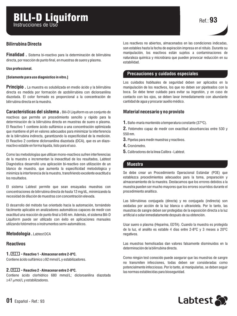 BiLi D Liquiform 93 Esp | PDF | Agua
