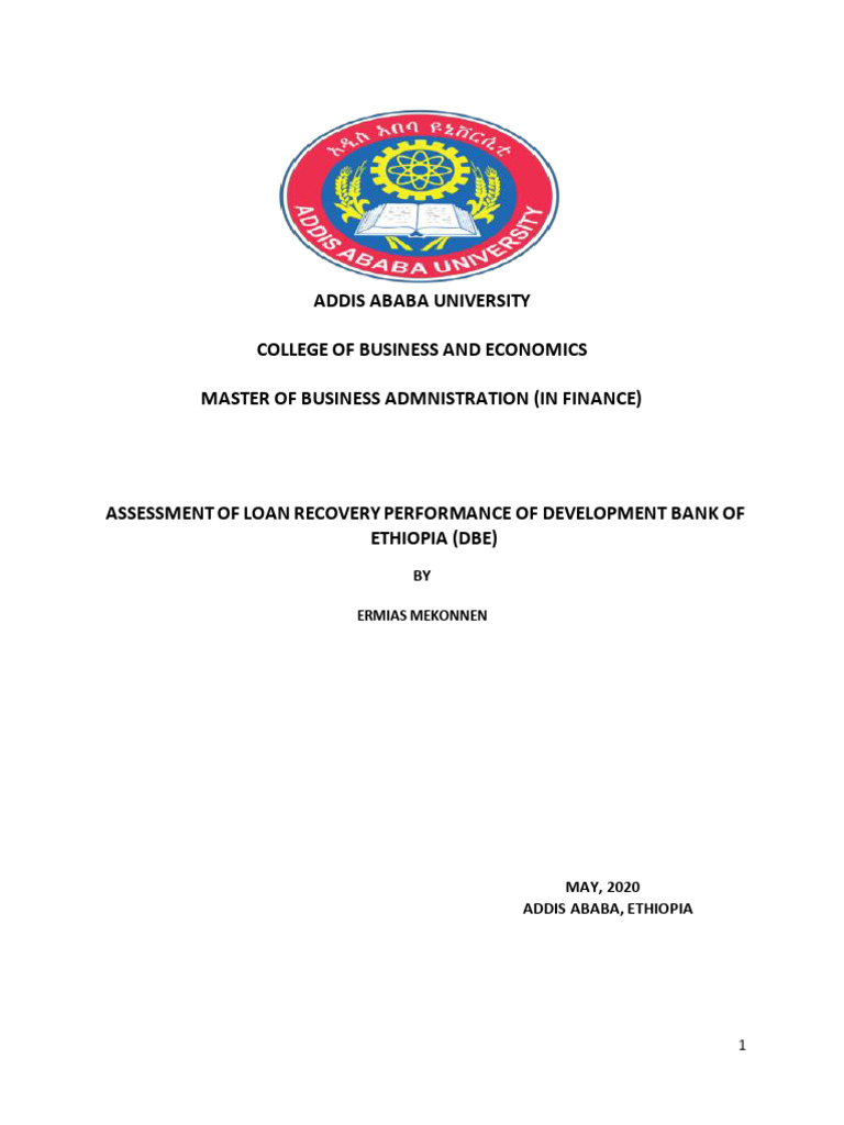Ermias Mekonnen | PDF | Banks | Interest