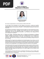 2025 Graduation Message from DepEd Secretary | PDF